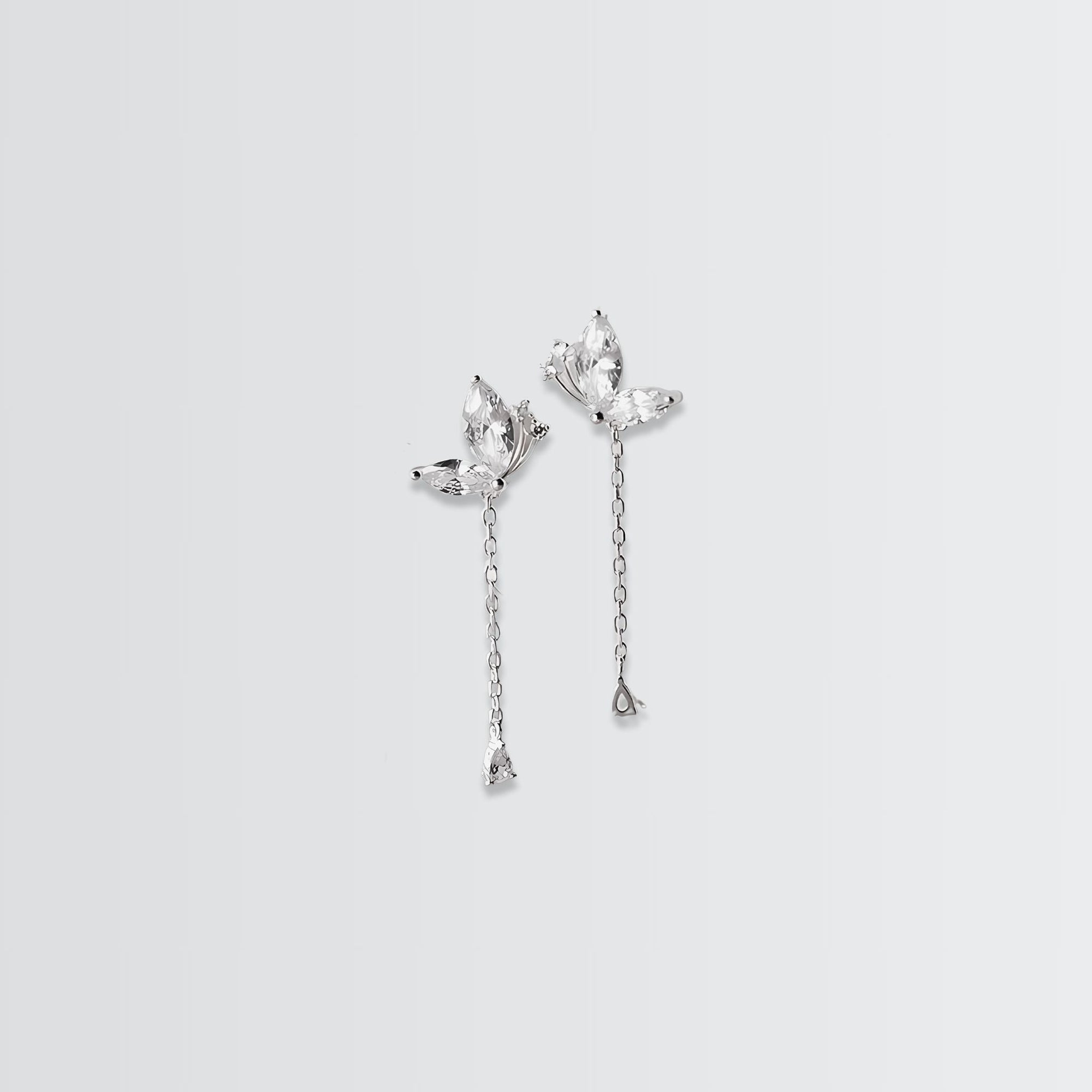 Glitterati Butterfly Chain Earrings – Blinglane